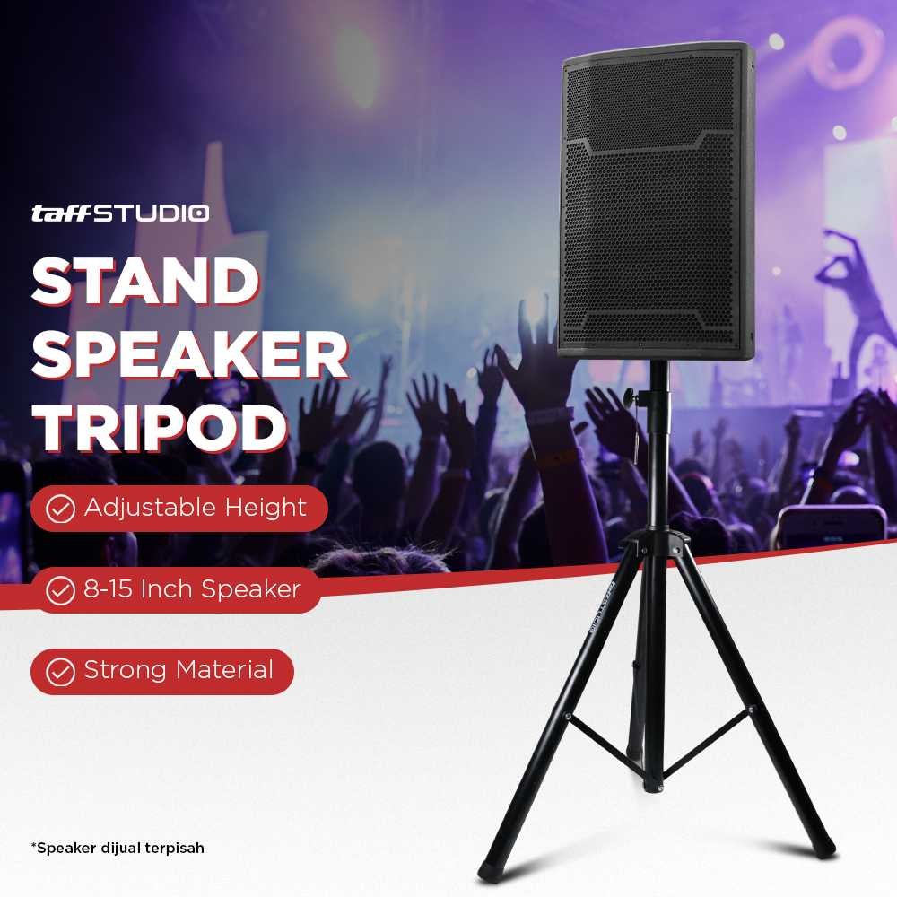 Jual TaffSTUDIO Floor Tripod Stand Speaker Audio System 8-15 Inch 1.8M - SPS-502M | Shopee Indonesia