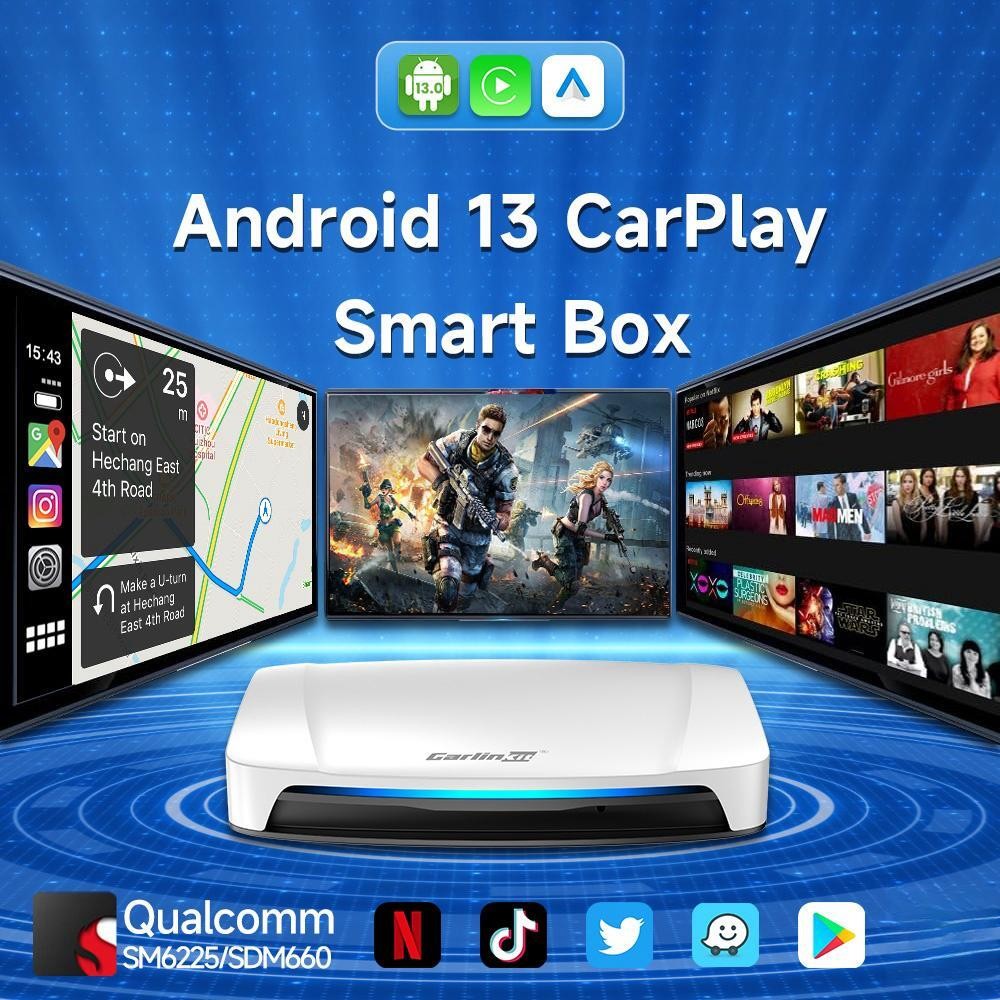 Jual CarlinKit UHD TV Box 8+128G Wireless Carplay Android Auto AI Box ...