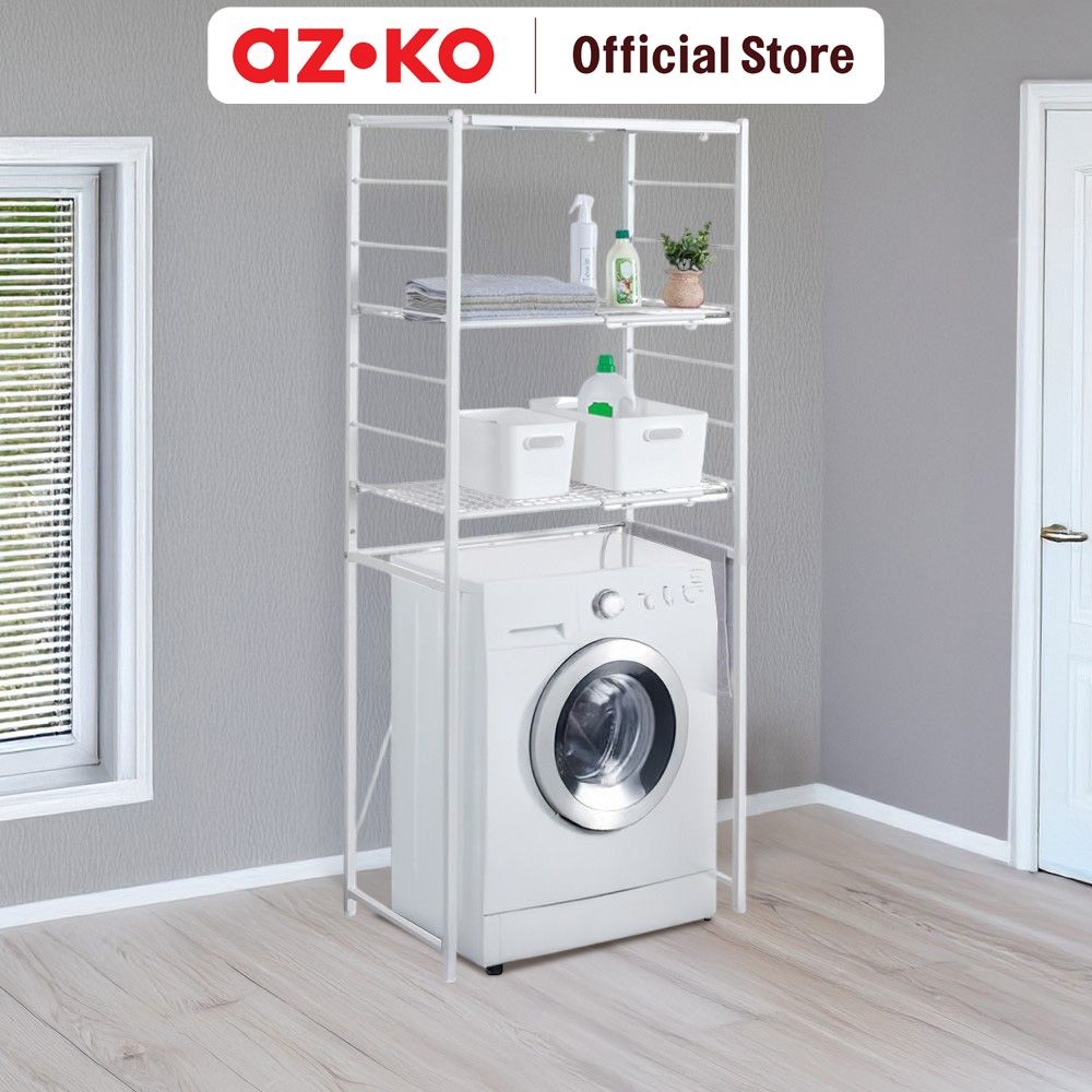 Jual AZKO Stora Rak Mesin Cuci Extendable - Putih Washing Machine Rack ...