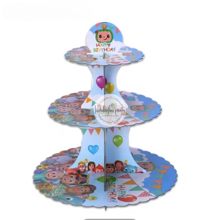Jual Stand Cupcake Cocomelon / Cake Tier / Cupcake Stand Karakter ...