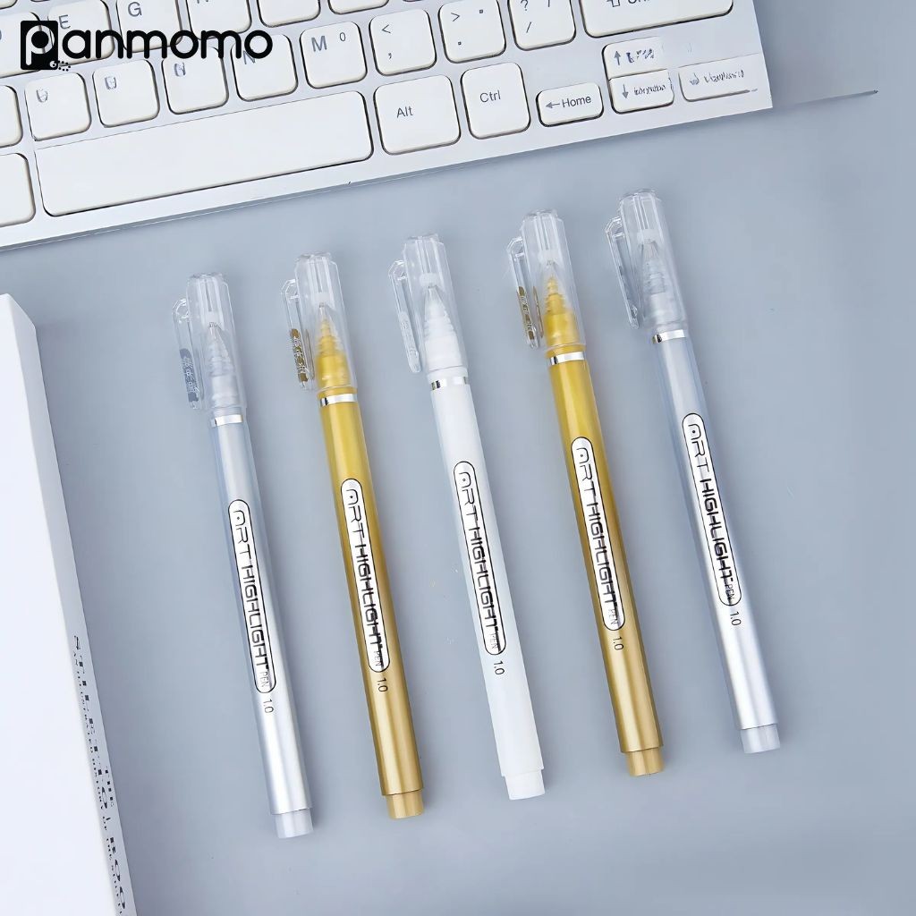 Jual Panmomo Pulpen Bolpoin Pen Pena Putih Emas Perak White Gold Silver ...