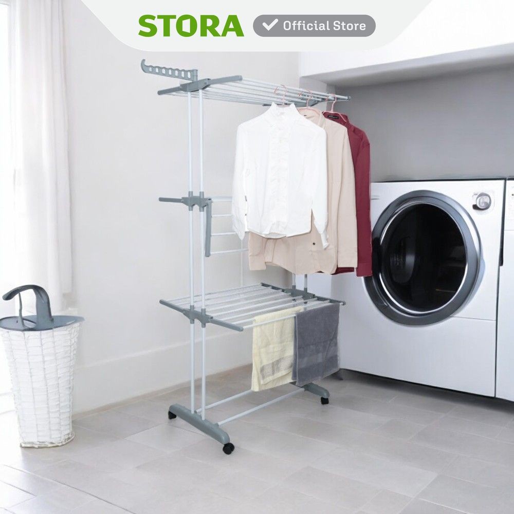 Jual Stora 76X45X172 cm Jemuran Baju 3 Tingkat Tempat Jemur Baju Drying ...