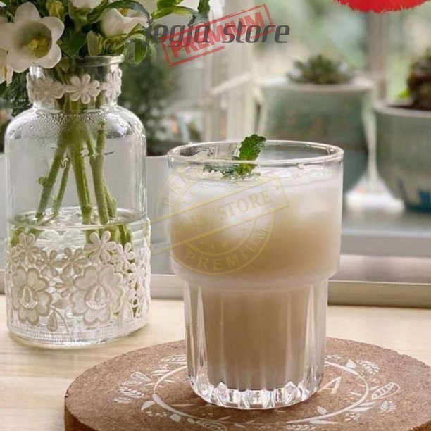 Jual Gelas Unik Kopi Teh Borosilicate Glass 320ml Gelas Kaca Tahan Panas | Shopee Indonesia
