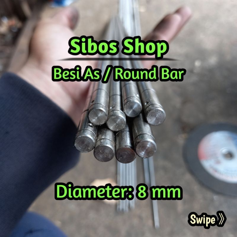 Jual Besi As Diameter 8mm Panjang 20-120cm | Round Bar Steel Bulat ...