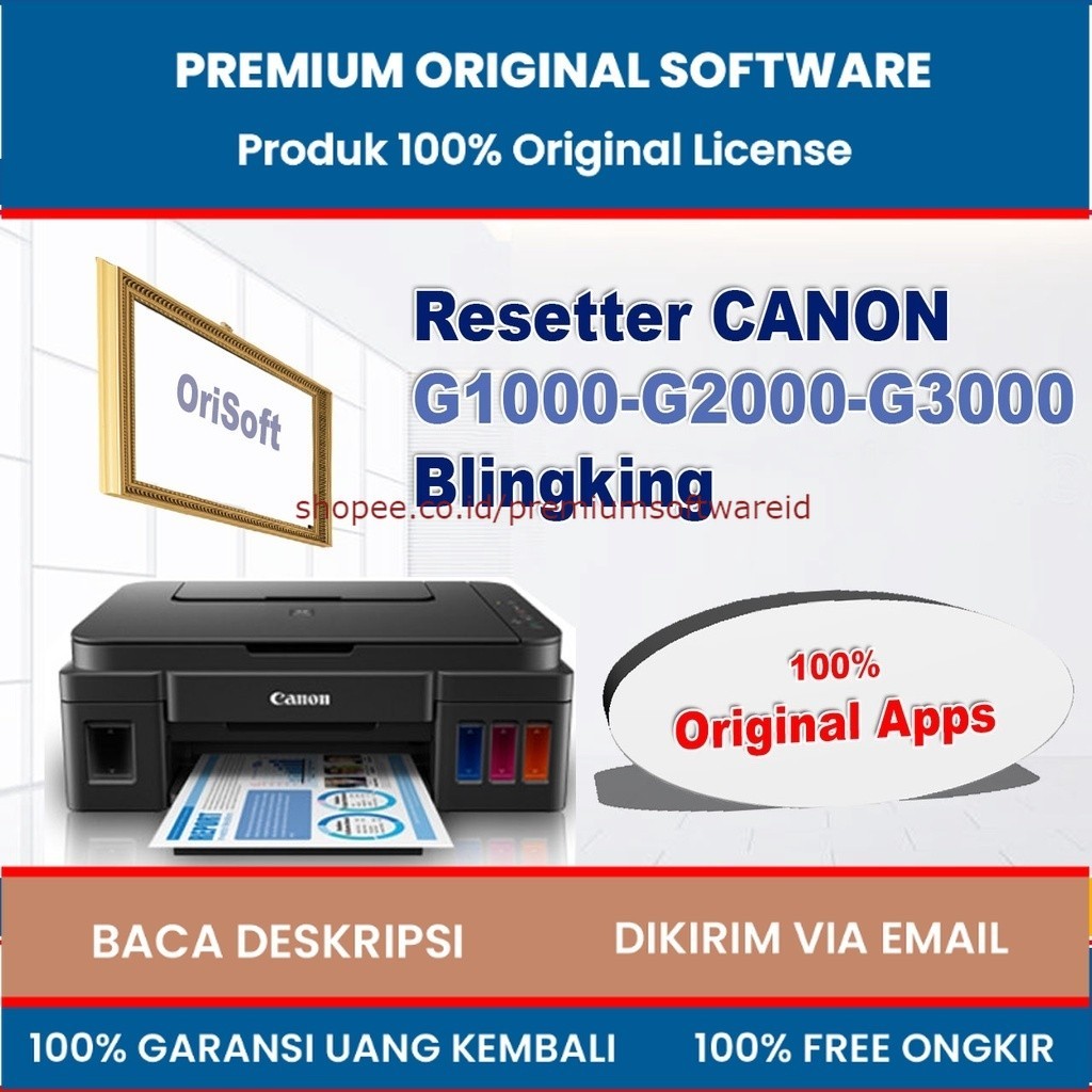 Jual Resetter/RESET PRINTER Canon G Series G1000-G2000-G3000 Original Full Version Lifetime ...