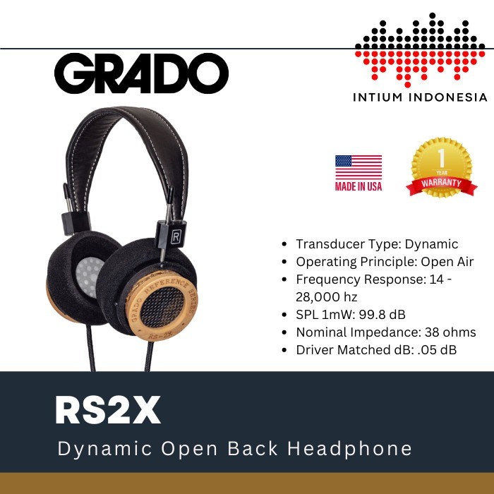 Jual Grado RS2X Refrence Series Dynamic Open Headphone | Shopee Indonesia