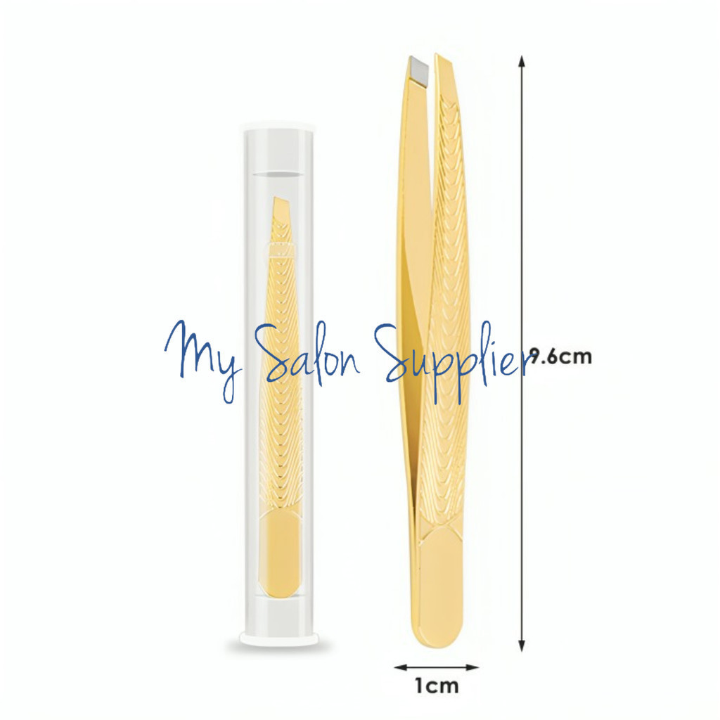 Jual Pinset Alis Emas Miring Ulir / Eyebrows Tweezers | Shopee Indonesia