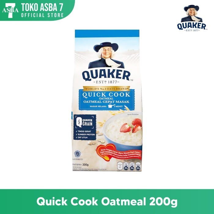 Jual QUAKER QUICK COOKING OATMEAL 200G | Shopee Indonesia