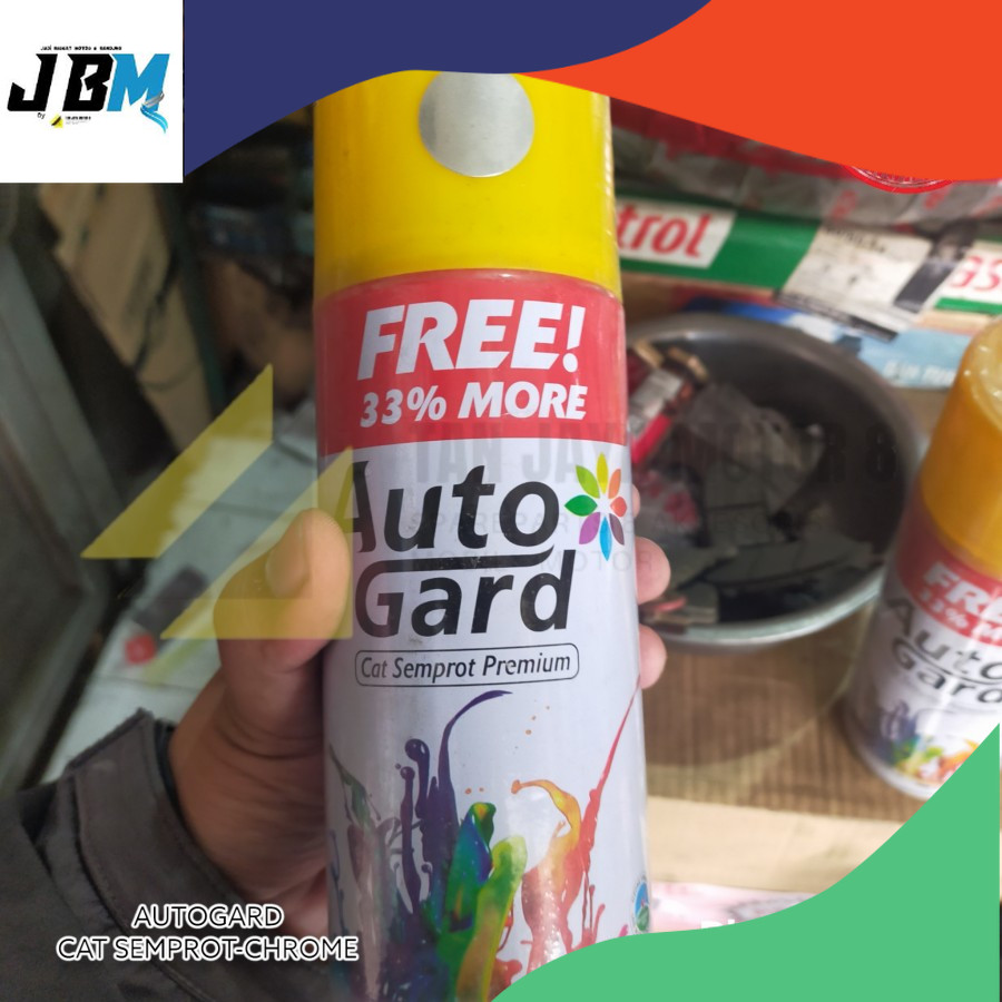 Jual CAT SEMPROT/PILOX MERK AUTOGARD WARNA CHROME/KROM | Shopee Indonesia