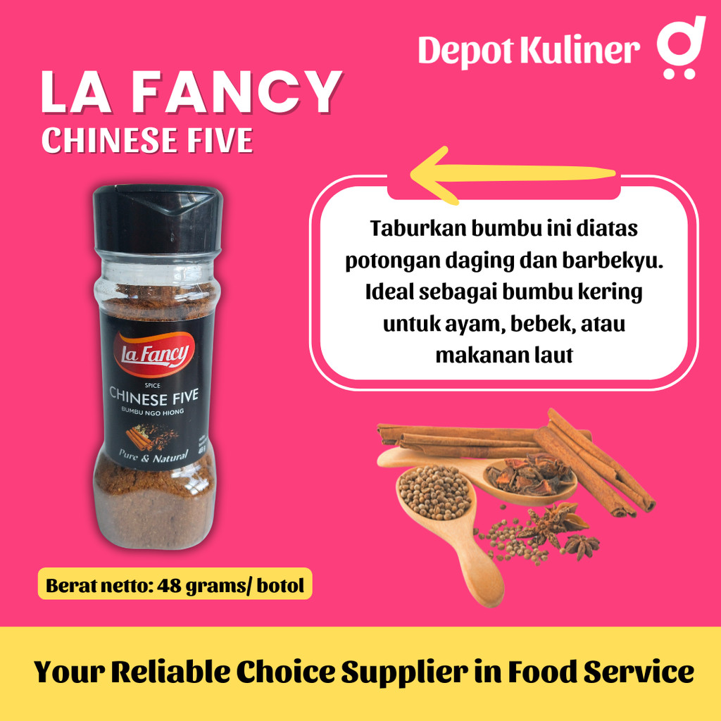 Jual La Fancy Foods Bumbu Ngo Hiong Chinese Five Spice 48g | Shopee ...