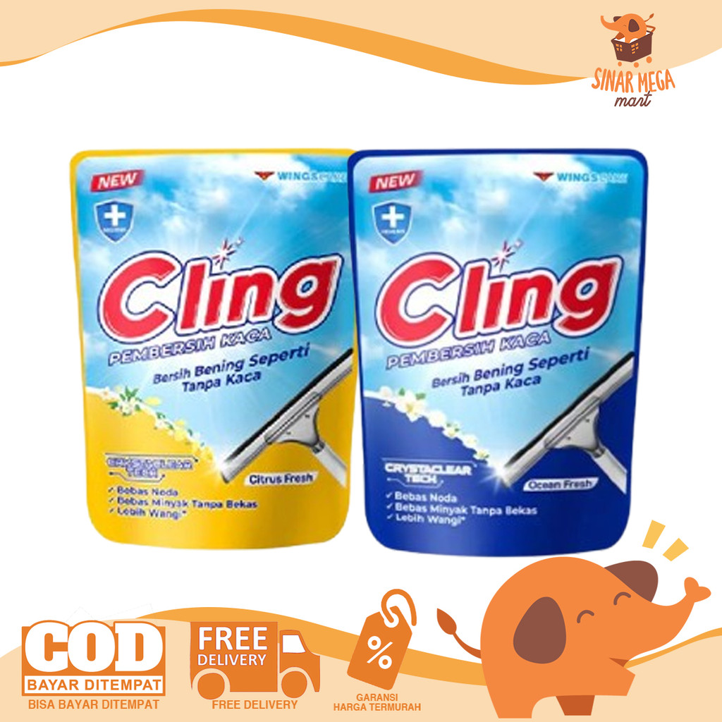 Jual Cling Pembersih Kaca 400ml / Pouch Refill Isi Ulang | Shopee Indonesia