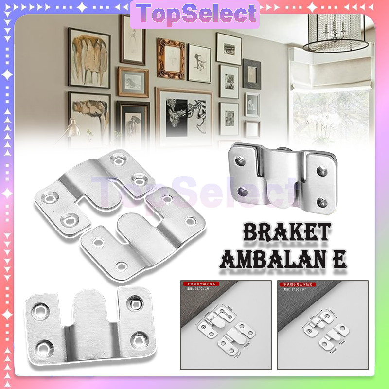 Jual 3 Pasang Bracket Ambalan Plat Gantung Pigura Dinding （LARGE ...