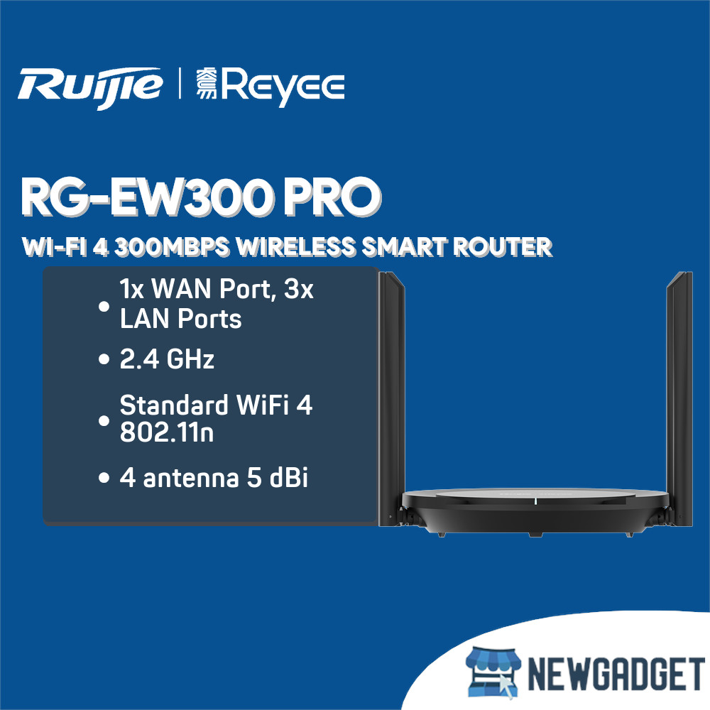 Jual RUIJIE REYEE RG-EW300 PRO WI-FI 4 300MBPS WIRELESS SMART ROUTER | Shopee Indonesia