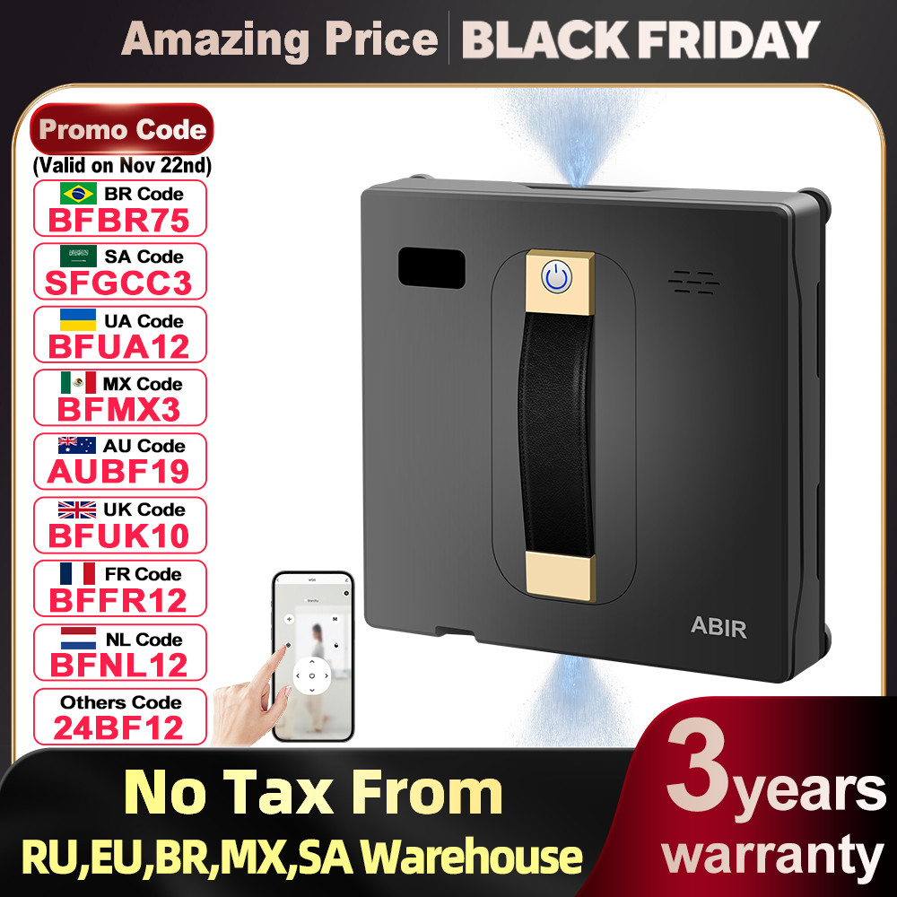 Jual Robot Window cleaner ABIR WD8,Dual Water Spray,Smart Memory,High ...