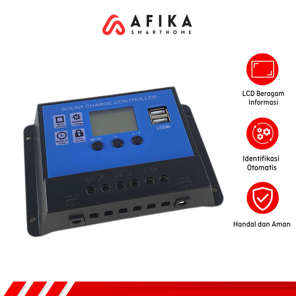 Jual Solar Charge Controller PWM Automatic Recognize 12V/24V 40A-30A | Shopee Indonesia