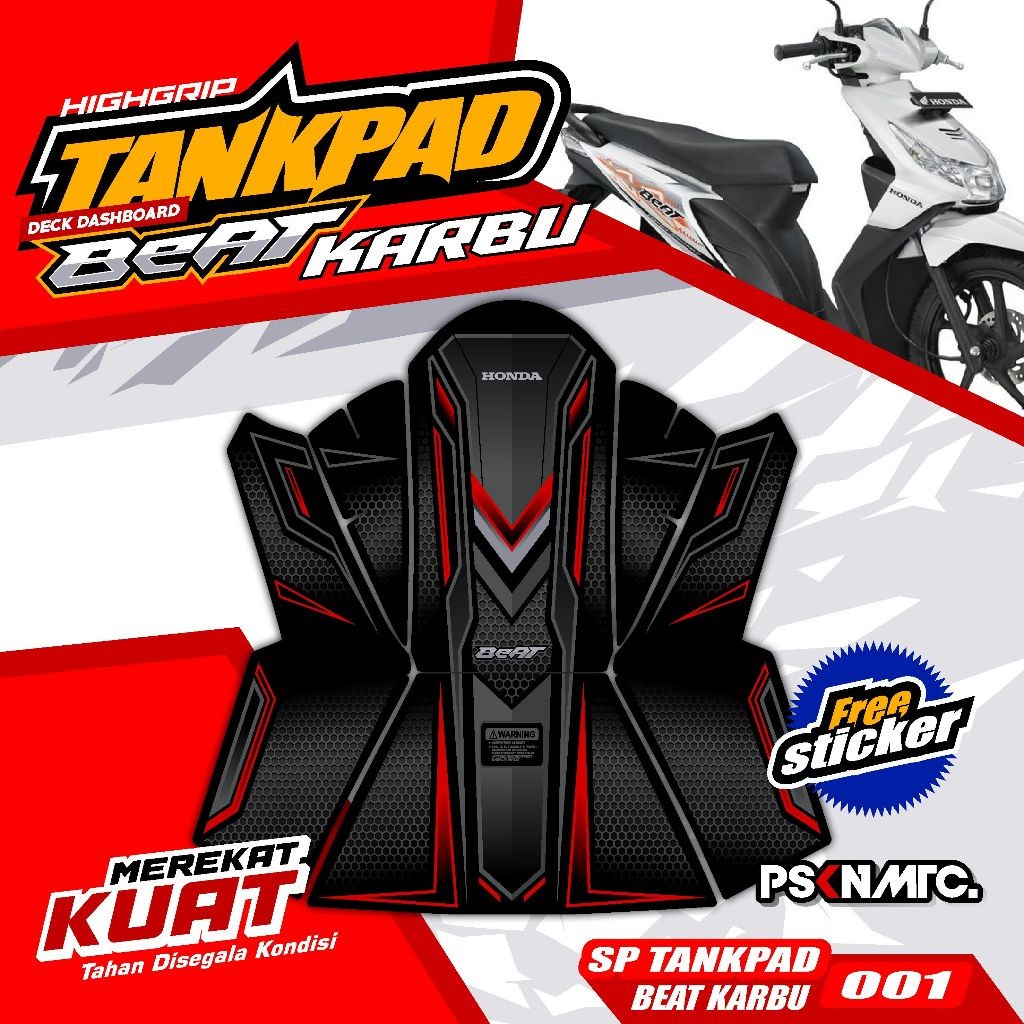 Jual Striping Beat 110 Karbu Pelindung Dashboard Tankpad Beat deckpad ...