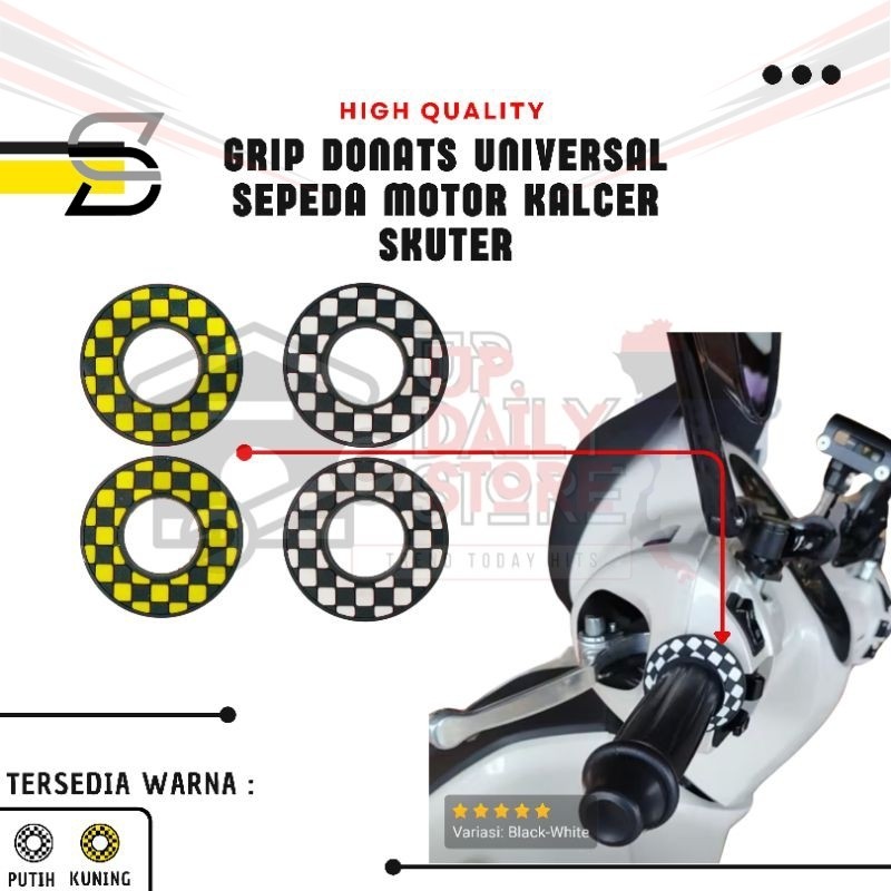 Jual Grip Donuts Handgrip Universal Sepeda Motor Kalcer Skuter Matic ...
