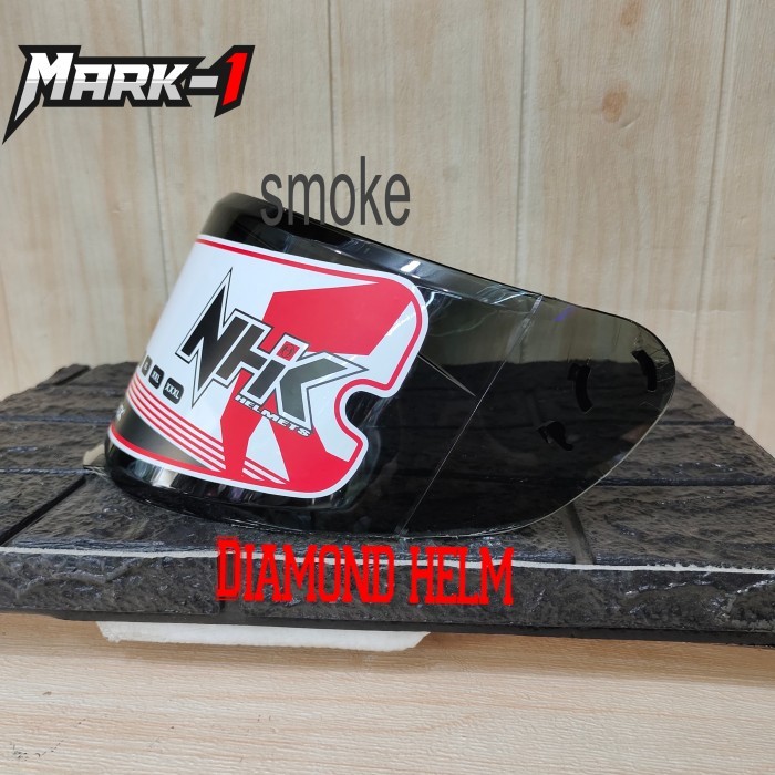 Jual KACA HELM NHK FLAT VISOR NHK MARK-1| MARK-1 ELITE |SMOKE ORIGINAL ...