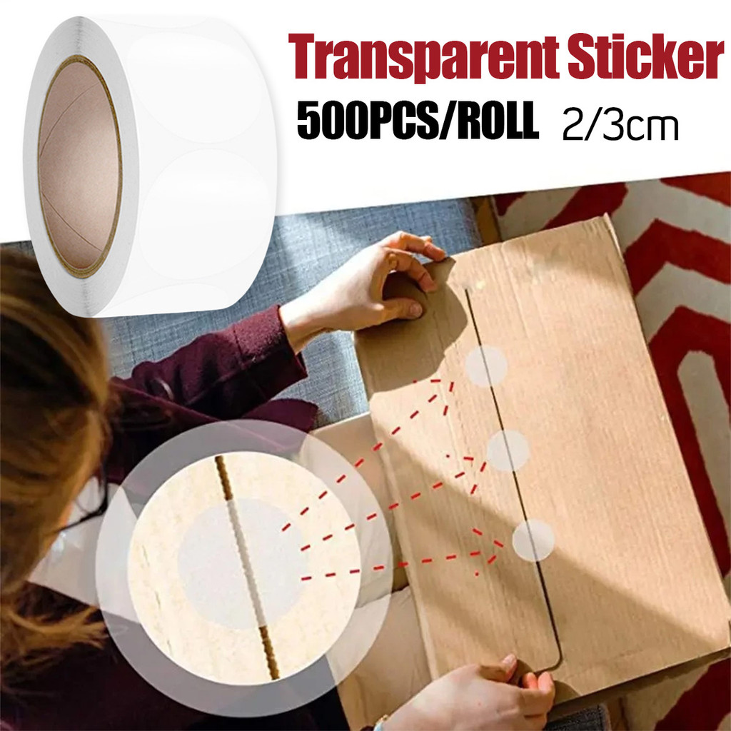 Jual PET Film Stiker Transparan Sticker Segel Bulat sticker segel ...