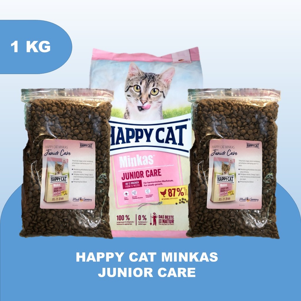 Jual Happy Cat Minkas Junior Care 1kg | Shopee Indonesia