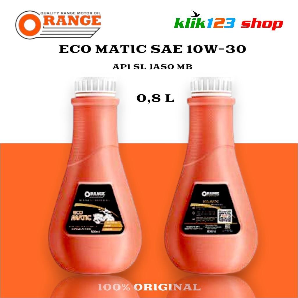 Jual Oli Orange Eco Matic 0,8 L / motorcycles oil / oli wangi / oli ...