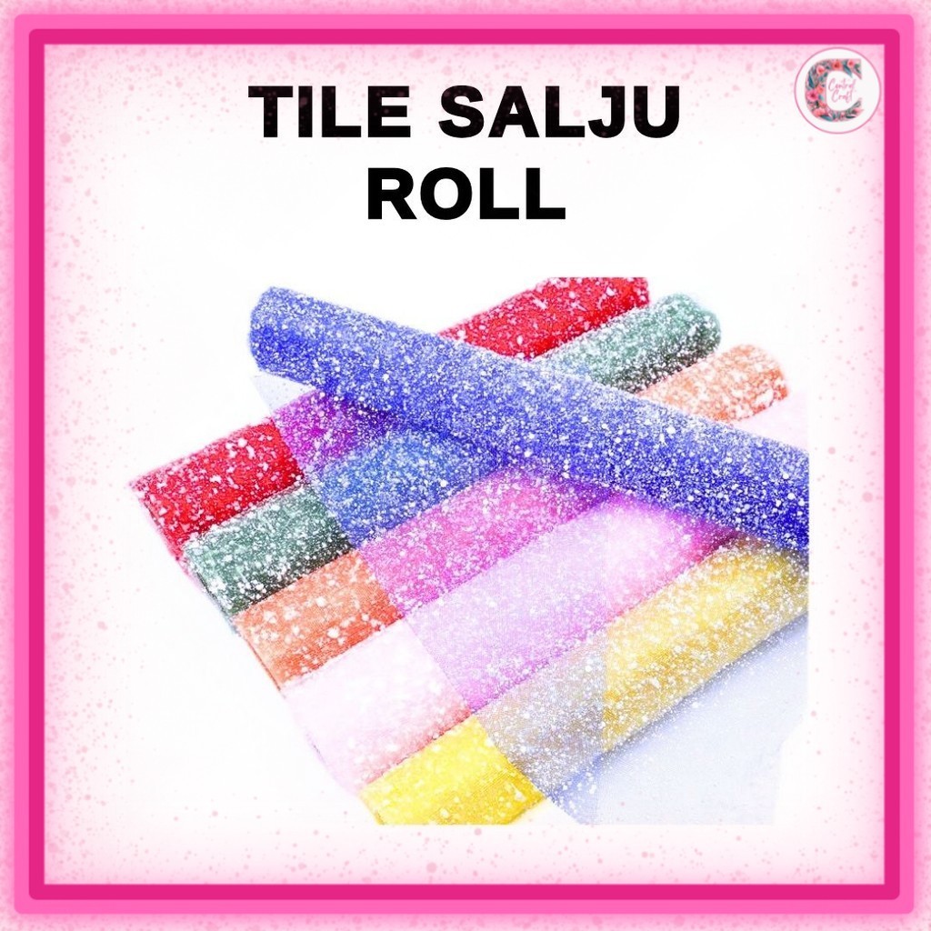 Jual Kain TILE SALJU / Snow Mesh Tile per roll BUKET BUNGA FLOWER ...