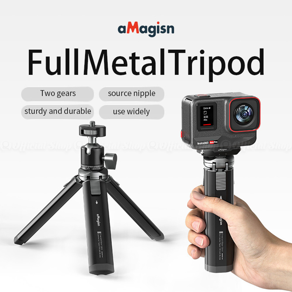 Jual aMagisn Metal CNC Desktop Mini Tripod for Action Cam / HP ...