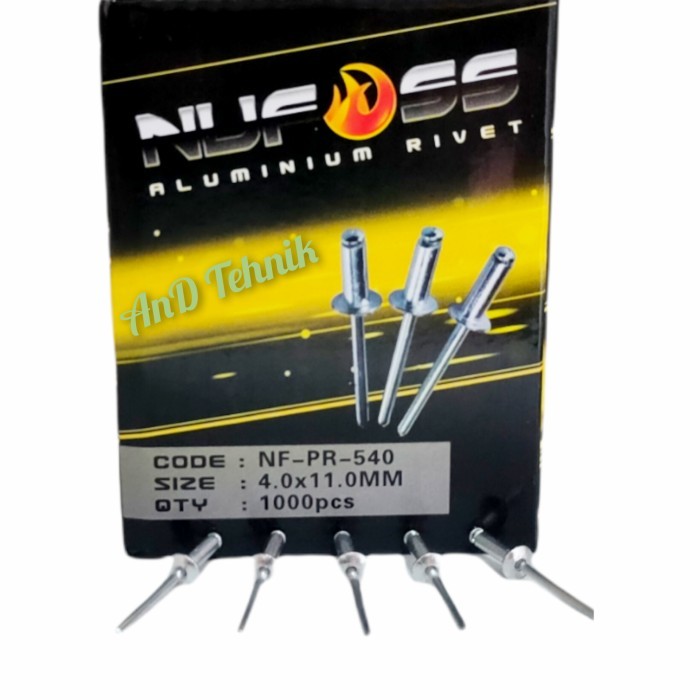 Jual Paku Rivet Aluminium 4,0 x 11,0mm Paku Tang Rivet / Rifet 1000 Pcs ...