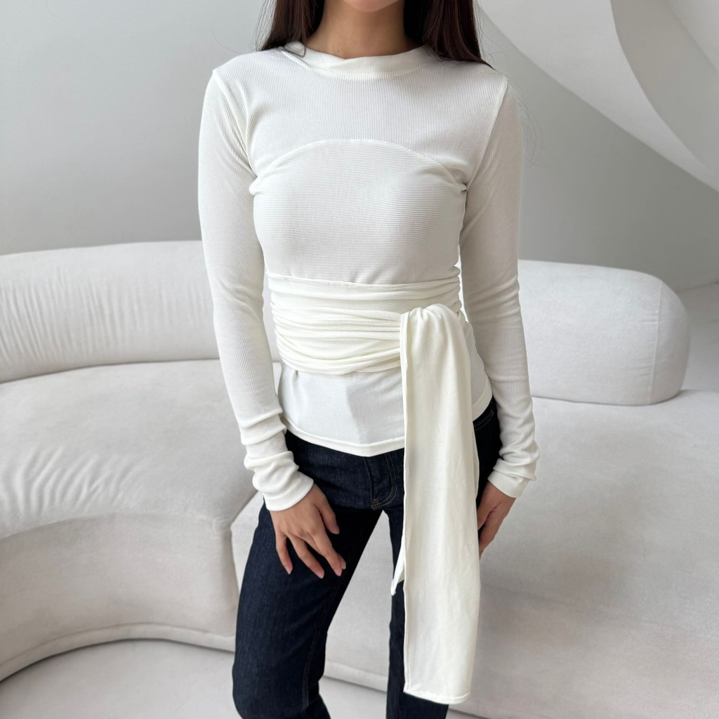 Jual BETA TOP | Atasan Knit Wanita Korean Top Baju Knit Wanita Lengan Panjang Basic Long Sleeve ...