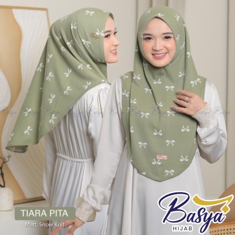 Jual (BASYA) TIARA PITA KNIT NON PAD•jilbab intan knit motif pita•hijab ...