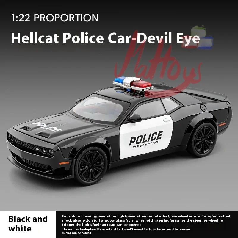 Jual 1:22 Challenger Redeye Hellcat Police Car Diecast Alloy Miniature ...