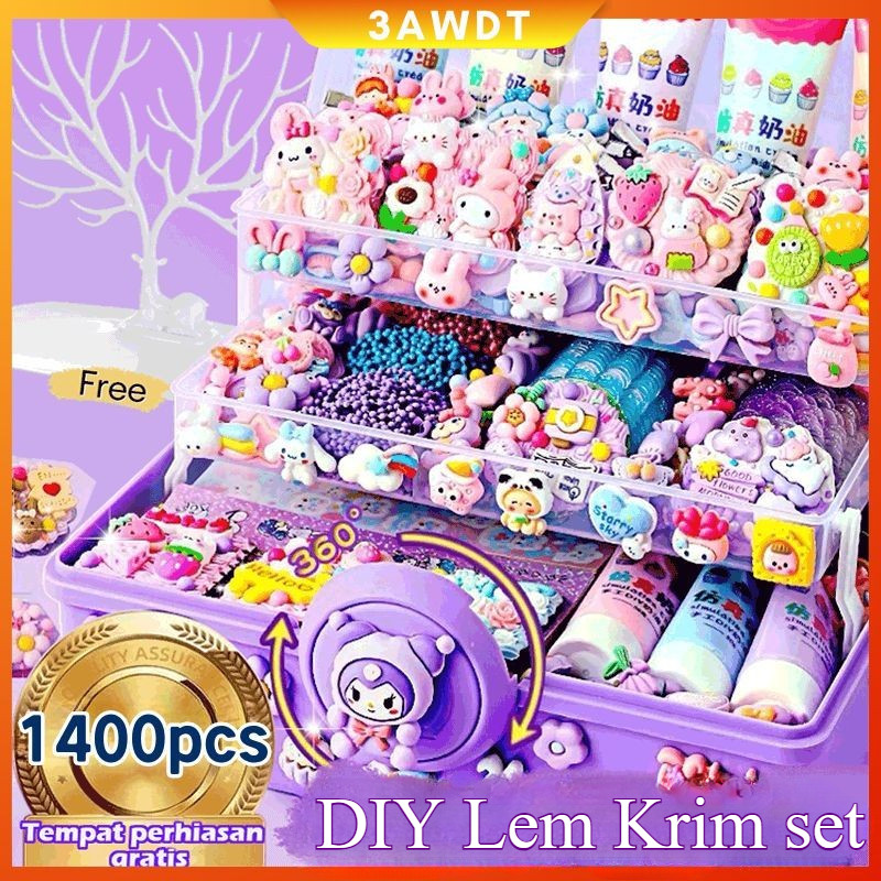 Jual 【Harga khusus】1400pcs lem krim Gooka Set/DIY Gantungan Kunci ...