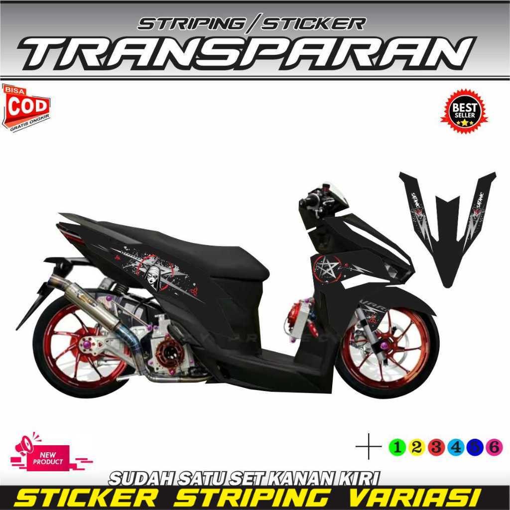 Jual MOTIF LIST Stiker Bening Transparan Uv Simple Vario Gen2 125/150 ...