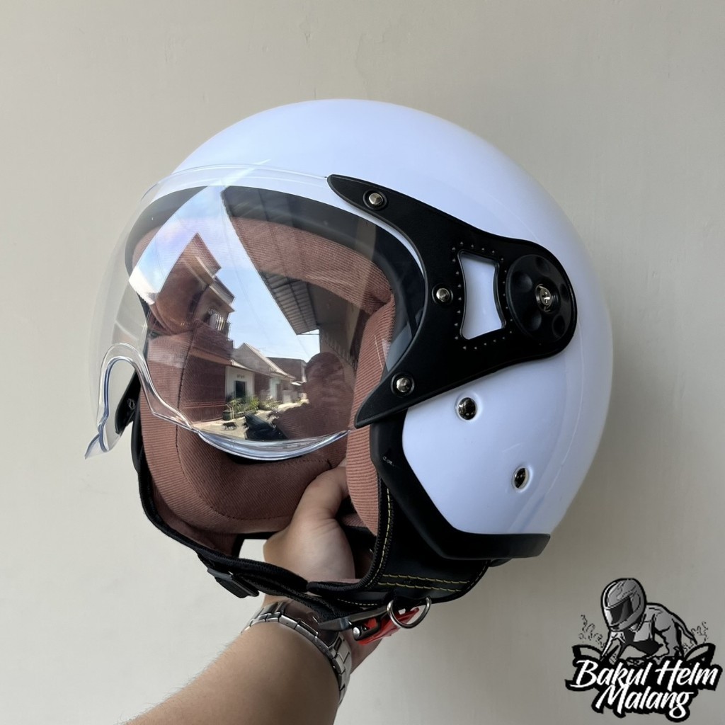 Jual NIELS Helm Bogo Retro Hijab Dewasa Kaca Pilot Motorcycle Helm Open ...