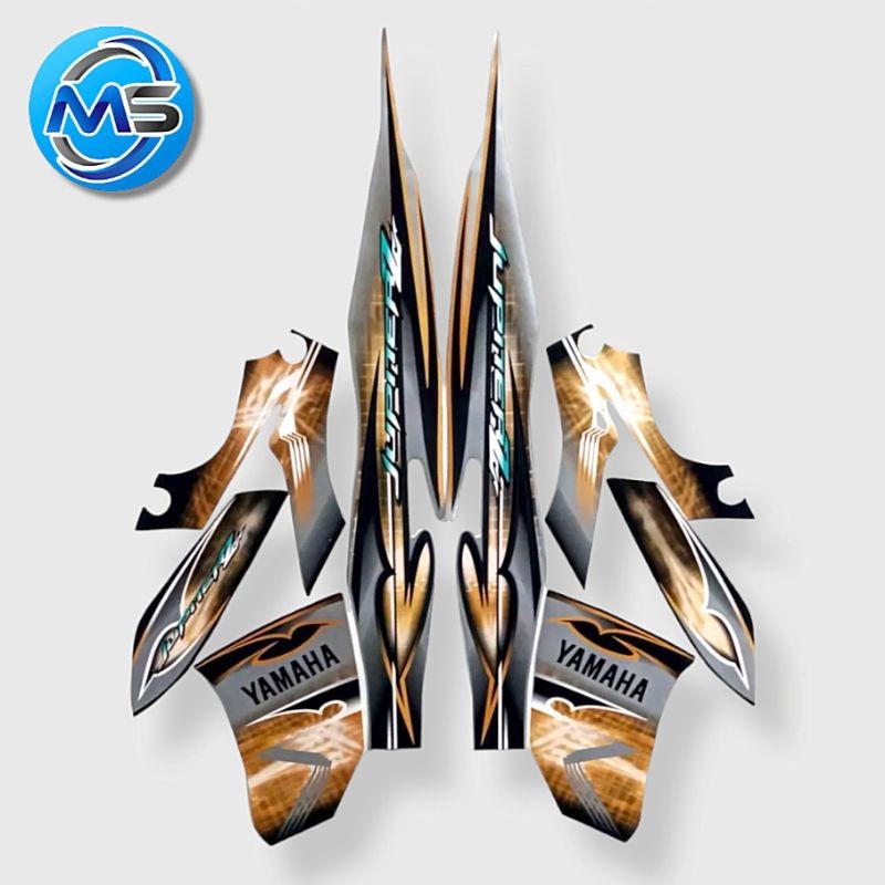 Jual Stiker Striping Motor Yamaha Jupiter Z Std 2008 2009 Silver Hitam ...
