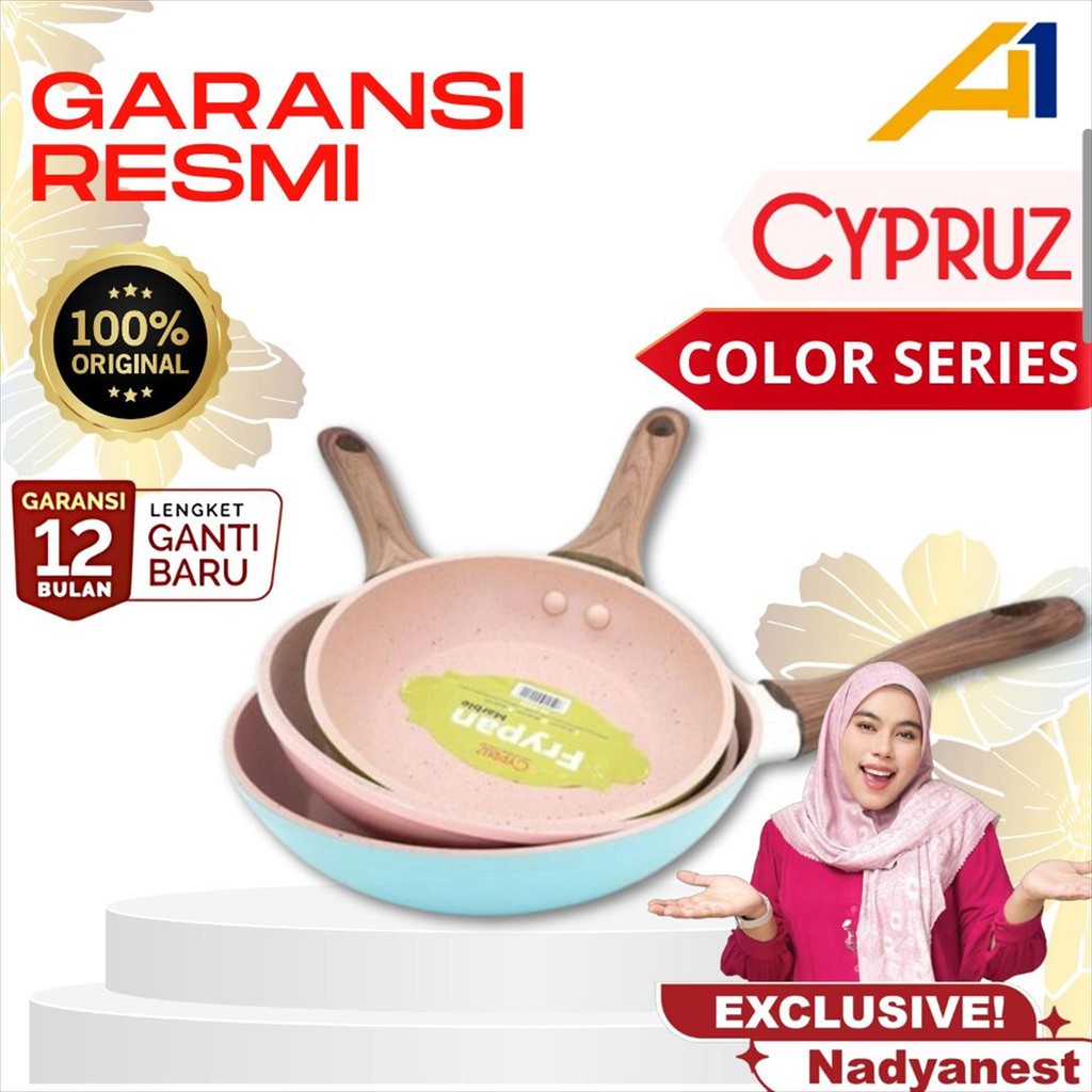 Jual Cypruz A1 Electronic X Nadyanest Fry Pan Color Series Anti Lengket ...