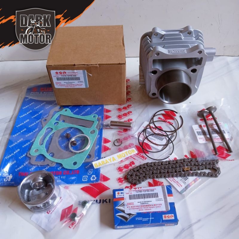 Jual Paket Komplit Blok Seher Suzuki Thunder 125 CC Topset+Payung klep+Rantai keteng | Shopee ...
