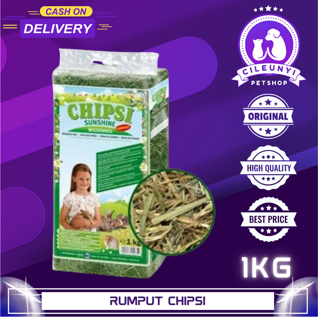 Jual CHIPSI Sunshine Hay - Rumput CHIPSI Kelinci/Marmut/Chinchilla 1 kg ...