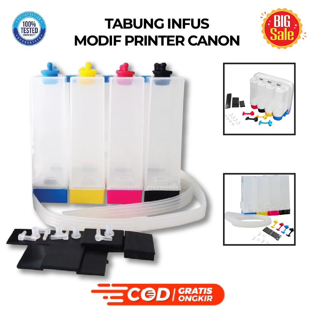 Jual Tabung Infus Modif Printer Canon IP2770 Mp287 Mp237 HP 2135 Mg2570 ...
