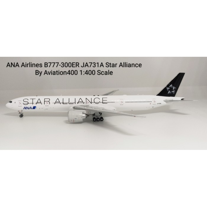 Jual Miniatur Pesawat Terbang ANA Airlines B777-300ER JA731A Star Alliance Aviation400 1:400 ...