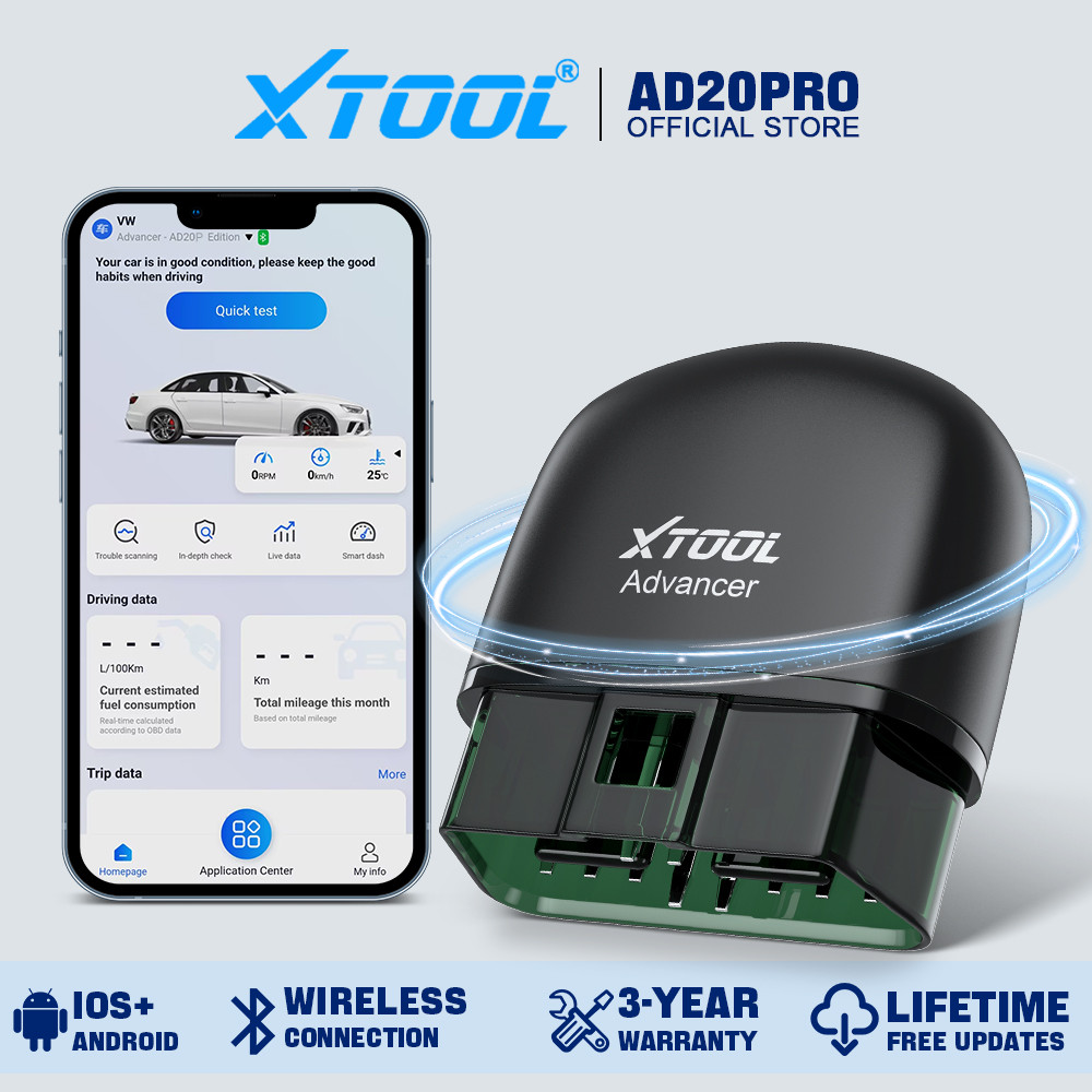 Jual XTOOL Advancer AD20Pro OBD2 Bluetooth Scanner Full System Car ...