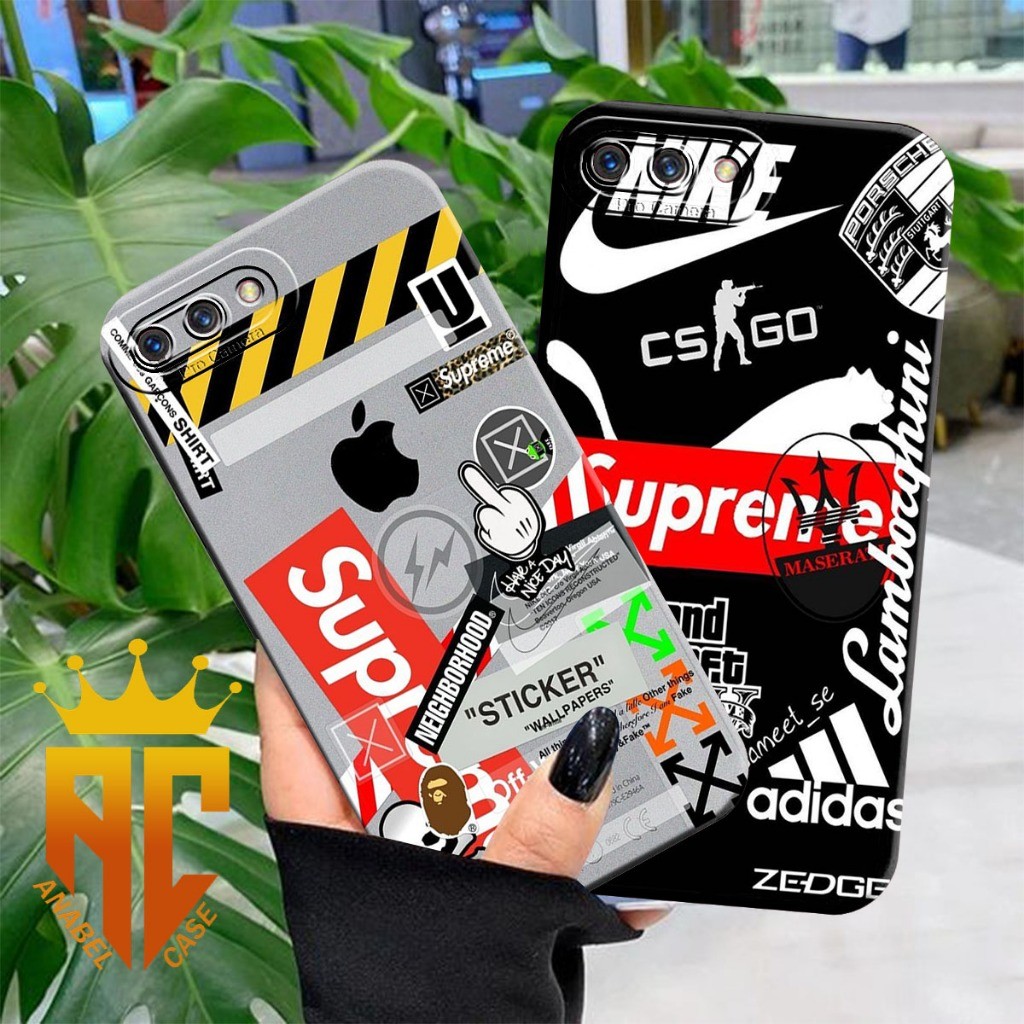 Jual CASE OPPO A3S/ REALME C1/ OPPO F1S/ OPPO A59 Motif Merk Supreme ...