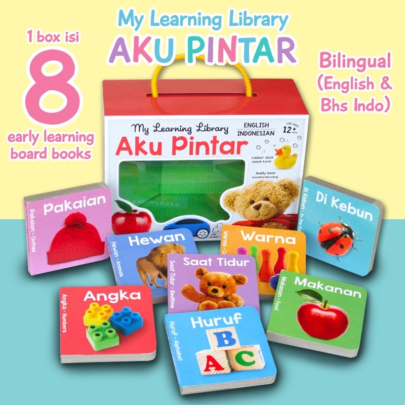 Jual [GinukGinuk] Bilingual My Learning Library AKU PINTAR (1 box isi 8 ...