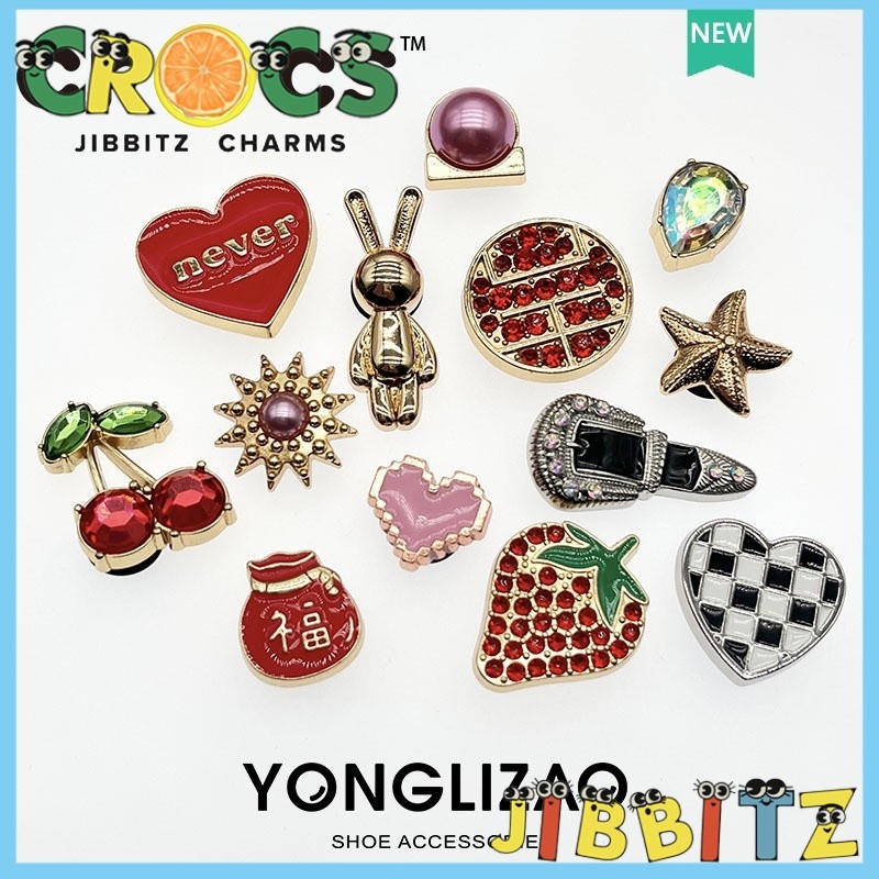 Jual Crocs jibbitz charms Metal Shoes Accessories Shoes Flower Hole ...