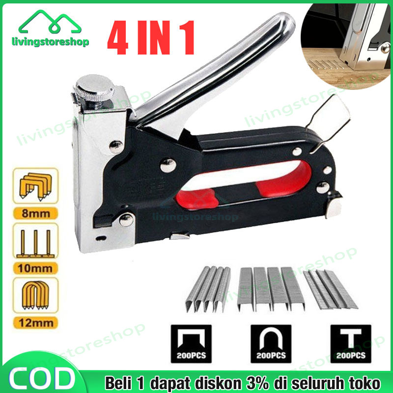 Jual Gratis 600 paku 4 In 1 Pistol Kuku Pistol Stapler Konstruksi ...