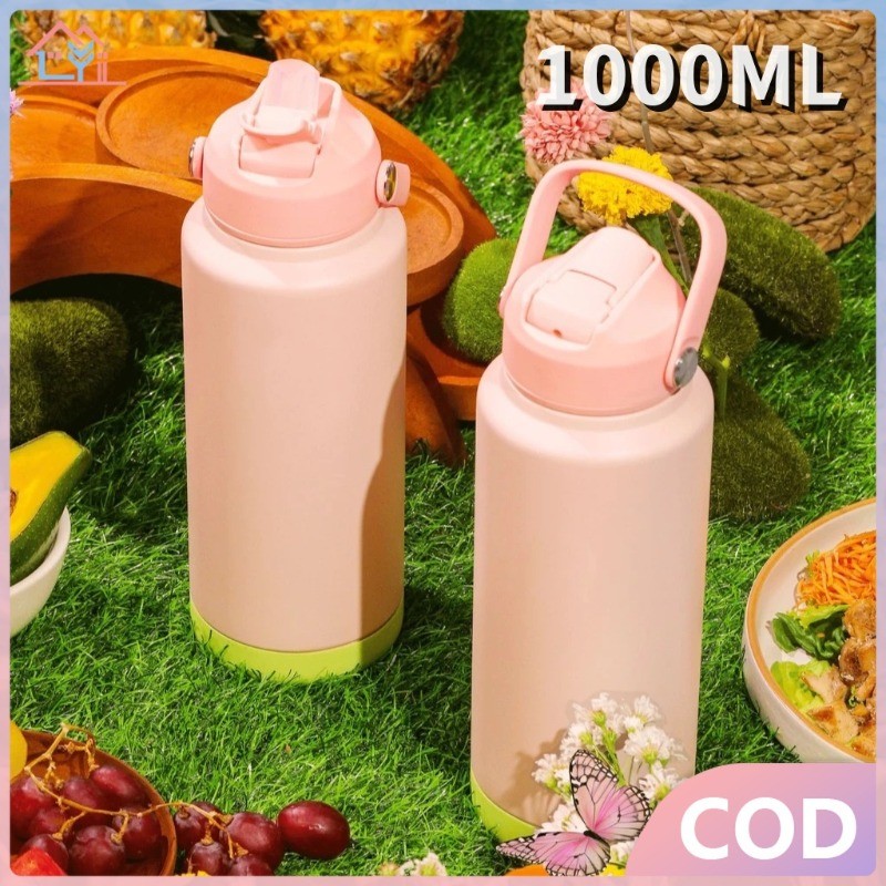 Jual 【COD】Tumbler Stainless 1 Liter Botol Minum 1 Liter Tahan Panas ...