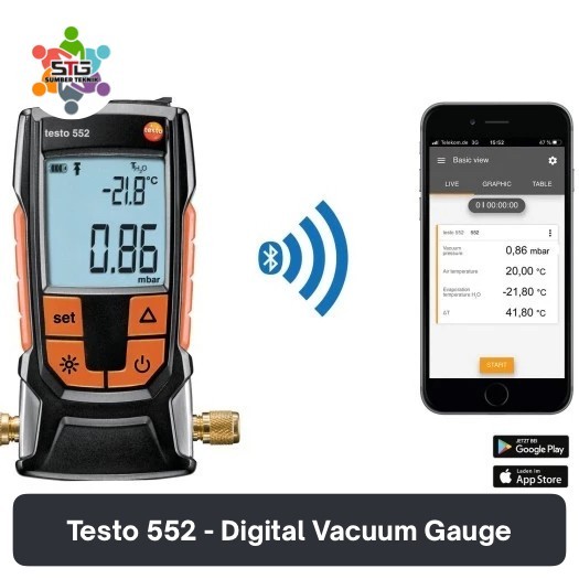 Jual Testo 552 - Digital Vacuum Gauge with Bluetooth | Shopee Indonesia