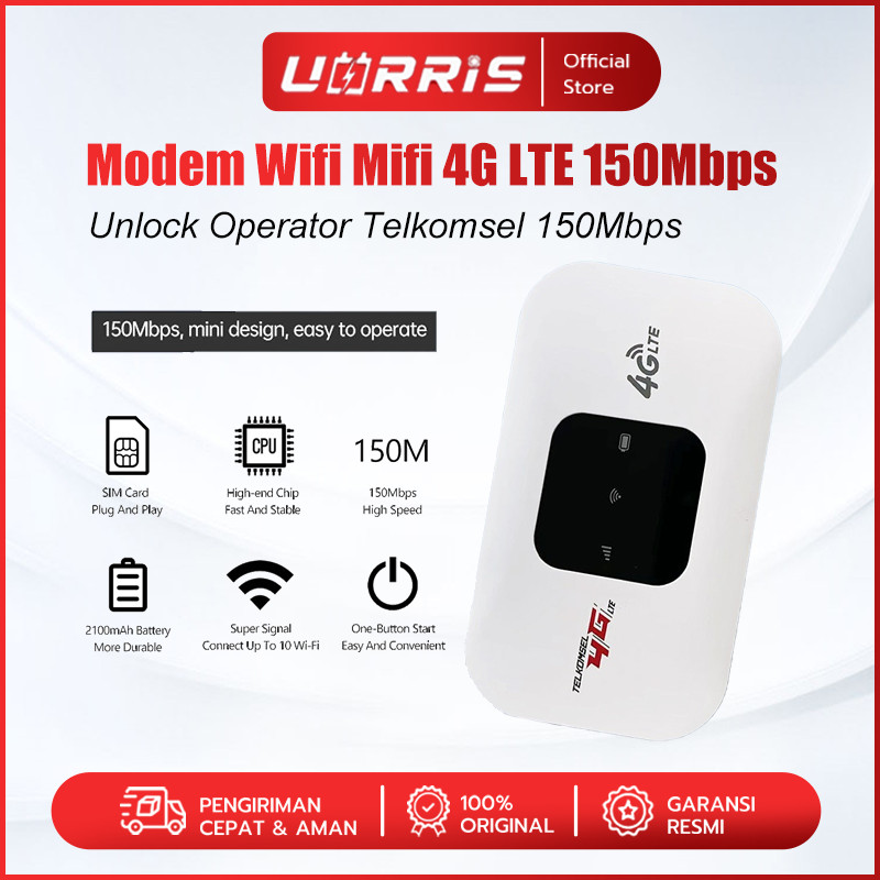Jual UORRIS MIFI MODEM WIFI 4G UNLOCK OPERATOR Perdana 150 Mbps 4G ...