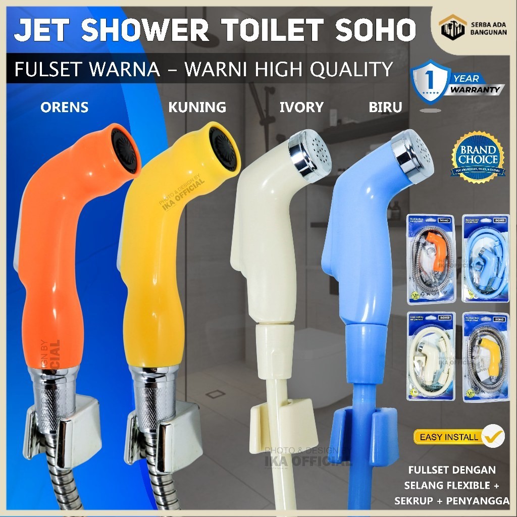Jual Jet Shower SOLIGEN Set Kepala Washer Toilet Cebok Chrome Selang Stainless Nekel Nikel Bidet ...