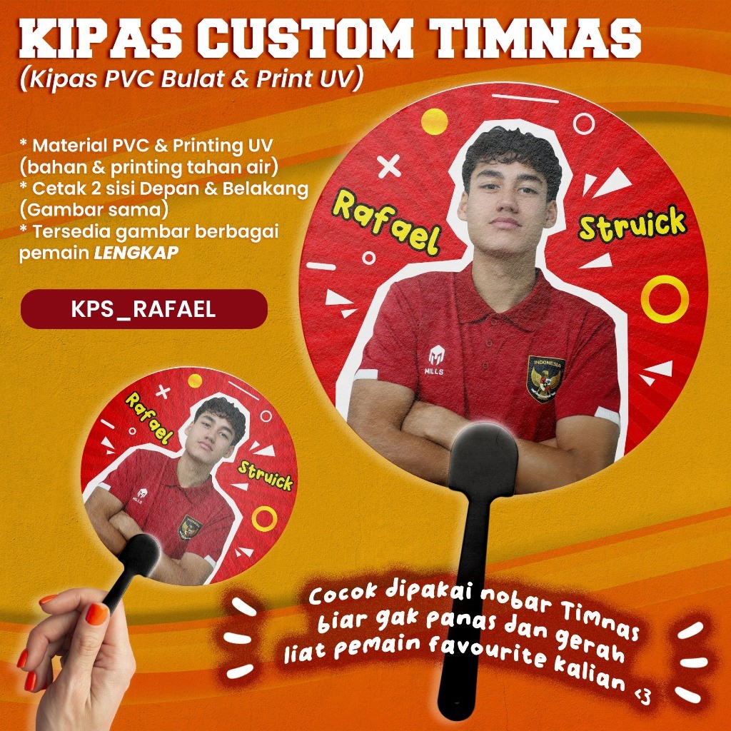 Jual KIPAS CUSTOM TIMNAS CETAK 2 SISI / KIPAS TANGAN PVC PRINT UV ...